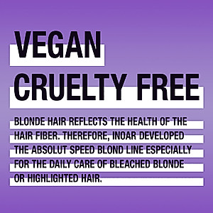 Inoar – Absolut Speed Blonde Mask – Designed for Bleached, Blonde, Brassy, and Grey Hair Types, Hair Mask, Vegan Hair Product, Cruelty Free Haircare for Men and Women (16 ounces/500 grams)