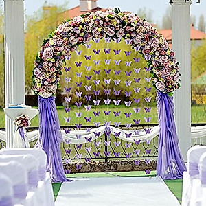 BEISHIDA 5Pcs Purple Lavender Butterfly Paper Garland Hanging Decorative Banner for Halloween Home Ceiling Decor Birthday Party Baby Shower Wedding Showcase Decoration Supplies Total 393 Inch Length