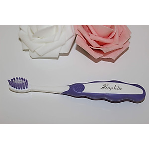 Personalized Toothbrush Kids Manual Toothbrush Age 2-6 4 Color Variety Pack Any Name/Message Engraved 4 Pack - Personalized Gift