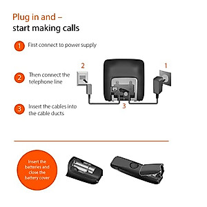 Gigaset Comfort 552 - Elegant Cordless Phone for DECT Base - Made in Germany - Hands-Free Function - Big Phone Book, Titanium-Black