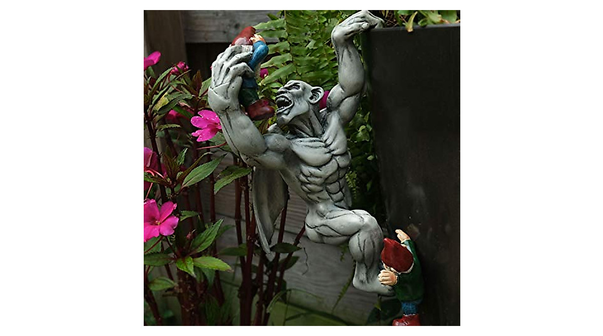 Gargoyle Gnome Massacre Fence Hanger | Bella Haus Design