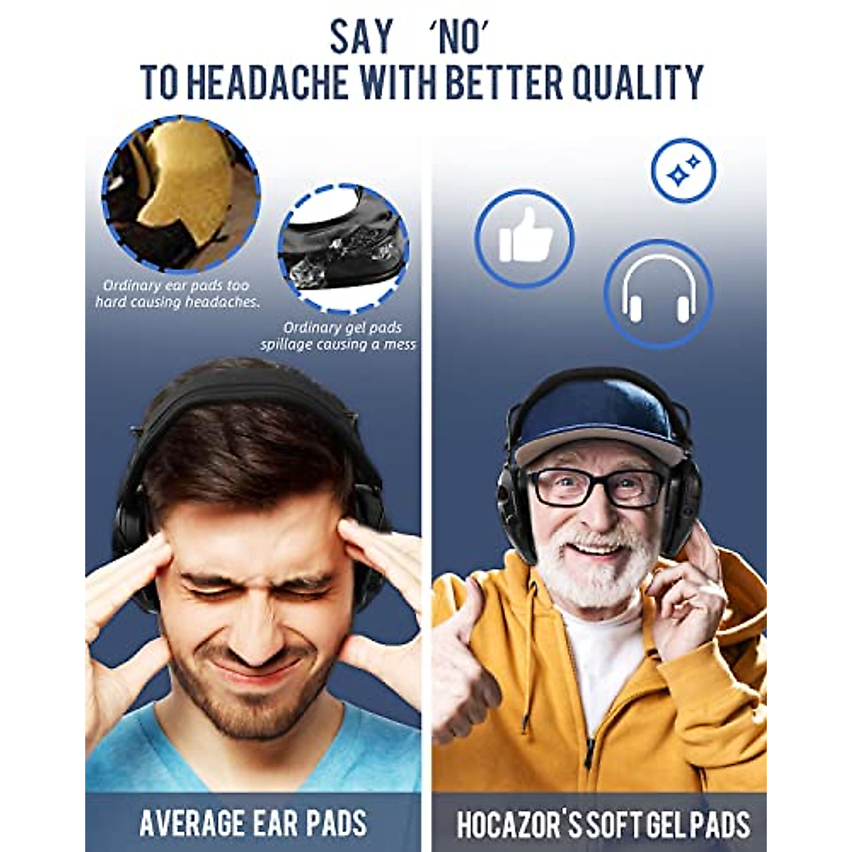 Replacement Gel Ear Pads Fit for Peltor Tactical 100 500/Rangeguard/Walkers Razor/Actfire Ear Protection