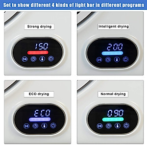 Winado Compact Laundry Dryer 9lbs Capacity, 2.6 cu.ft Portable Clothes Dryer, Front Load Dryer w/LED Control Screen, Stainless Steel Drum for Apartment Home Dorm 110V 1400W