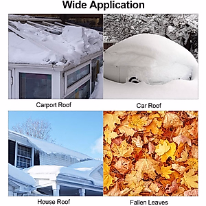 Hysache Snow Roof Rake, 21ft Aluminum Roof Rakes for Snow Removal with Twist-N-Lock Telescoping Design, 6" x 25" Blade, Snow Removal Tool, Extendable Snow Rake for Snow/Wet Leaf/Dribs, Rooftop