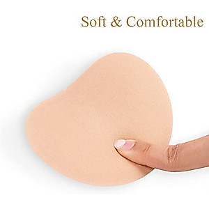 Silicone Bra Inserts Pads Self-Adhesive Bra Enhancer Breathable Push Up Bra Pads Lift Breast Pads (Beige - 3 pairs)