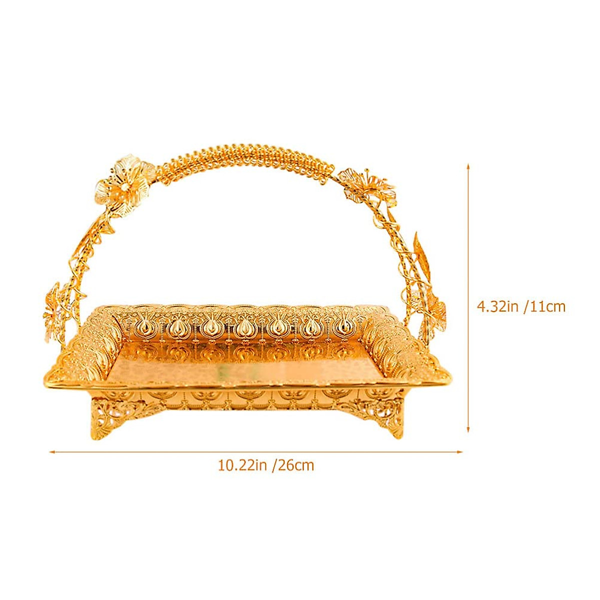 ARTIBETTER Metal Fruit Basket Classical Birthday Cake Alloy