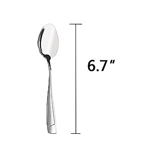 Cand 16 Pieces Stainless Steel Dessert Spoons, 6.69-Inch