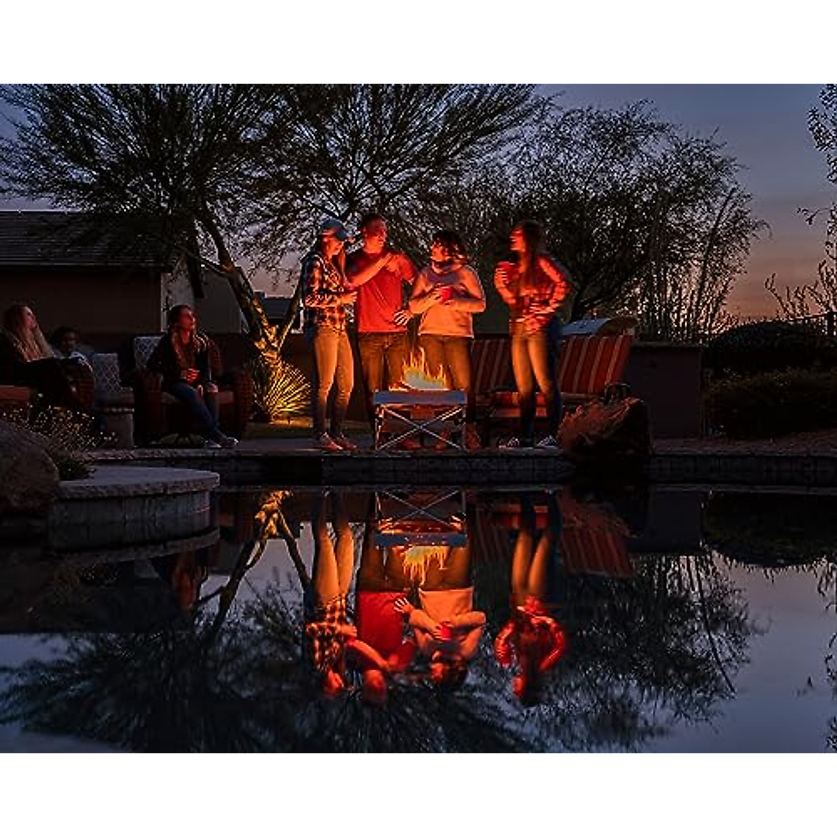 FIRESIDE OUTDOOR Pop-Up Fire Pit | Portable and Lightweight | Fullsize 24 Inch | Weighs 7 lbs. | Never Rust Fire Pit | Heat Shield NOT Included