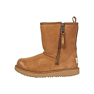 UGG Classic Short Dual Zip II (Toddler/Little Kid/Big Kid) Chestnut 4 Big Kid M