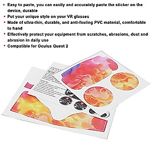 Mxzzand Pink Memory, VR Controller Headset Stickers, Ultra‑Thin, Easy to Paste, VR Controller Stickers,for Oculus Quest 2 Gaming Glasses