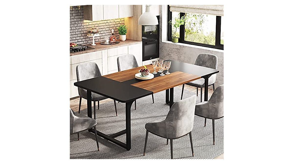 Tribesigns 70.87'' Dining Table for 8 | Durable & Stylish Industrial Design