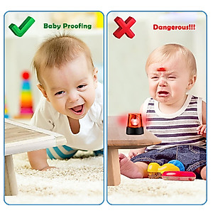 Mity rain Baby Proofing Edge Protector with 4PCS Corner Guards, Clear Pre-Tape Adhesive Baby Proof Corners and Edges, Corner Protector for Desk Tables Cabinets Furniture Bumpers (6.6ft)