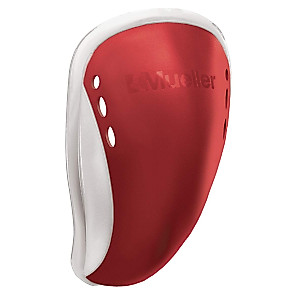 MUELLER Sports Medicine Teen Boy's Athletic Supporter with Flex Shield Cup, Youth Jockstrap for Sports, White Underwear/Red Cup, Regular