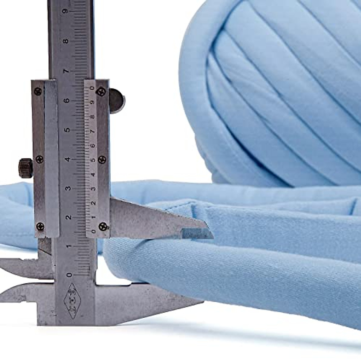 GULAKY Chunky Giant Cotton Tube Yarn Super Soft Thick for Handmade DIY Arm Knitting Blanket Yarn Merino Wool Alternative Home Decor,Blue,1lb