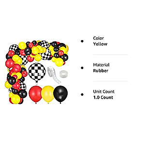 127 Pieces Car Race Balloons Party Supplies Race Car Theme Birthday Party Garland Arch Party Decorations (Race Car Style)