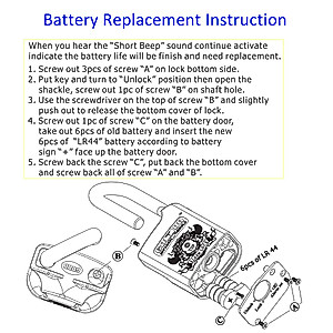 Alarm Padlock - Anti-Theft Heavy Duty Security Alarm Lock - 120db Alarm Sound - Weather Proof for Door Storehouse Truck with 4 Keys (10mm) Bronze