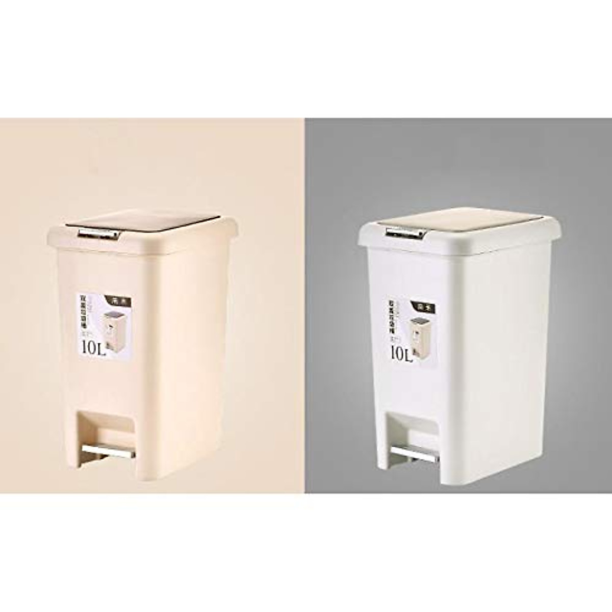 Daliuing Modern Mini Wastebasket Slowly Drop The Color of Mute Foot-Operated Trash can Garbage Can with Lid for Kitchens, Home Offices, Kids Rooms