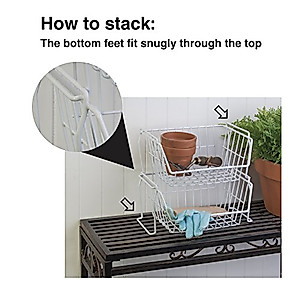 Grayline 40630, Small Stack Basket, White