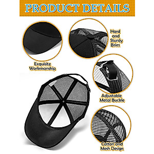 24 Pieces Blank Trucker Hats Bulk Black Mesh Baseball Caps Adjustable for Men Women Teen Sports Workout Sublimation DIY