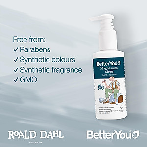 BetterYou Magnesium Sleep Body Lotion - Relaxing Kids Body Lotion - Magnesium Cream WIth Lavender And Chamomile - For Children One And Up - 4.56 oz