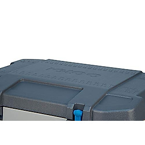 Igloo BMX 52 Quart Cooler with Cool Riser Technology, Fish Ruler, and Tie-Down Points - 16.34 Pounds - Carbonite Gray and Blue