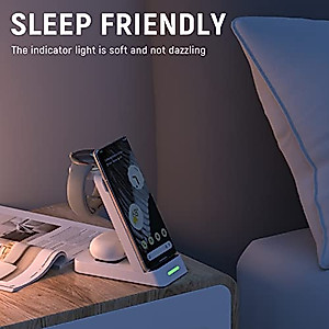 EloBeth 3 in 1 Wireless Charging Station for Google Pixel Watch Charger, Wireless Charger for Google Pixel 8 Pro /8/7 Pro / 7a /7/Fold/6/6 Pro/5/4/3/XL, Pixel Buds Pro iPhone/Airpods(not for Watch 2)