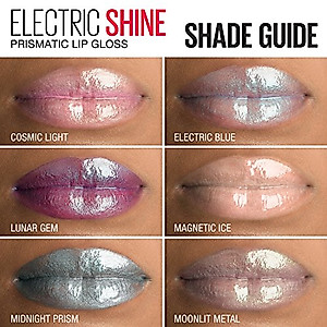 Maybelline New York Lip Studio Electric Shine Prismatic Lip Gloss Makeup, Electric Blue, 0.17 fl. oz.