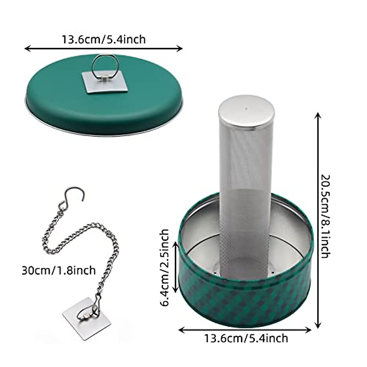 Chameleon Feeding Bowl,Hookable Lizard Feeder with Metal Mesh Column for Prey to Climb and Move,Suitable for Lizard, Iguana, Gecko,Bearded Dragon