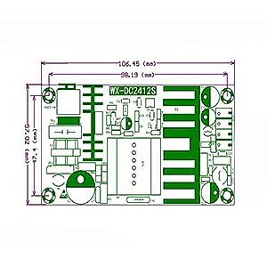 Q-BAIHE 24V 4A/5V1A Dual Switch Power Supply Board Module 120W Power Module Isolated Dual Output Power Supply