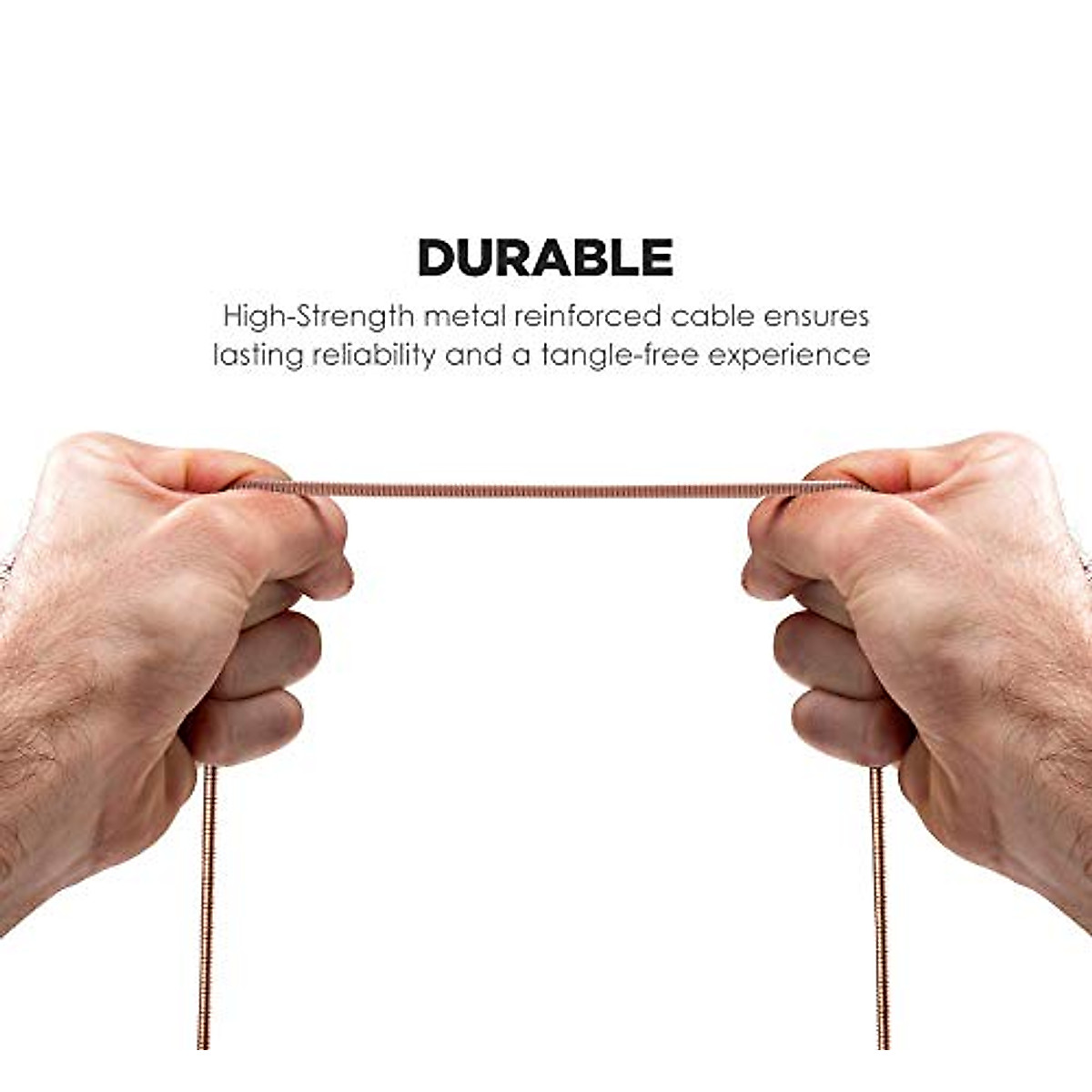 GALVANOX (2 Pack) Pet Proof iPhone Charger - Braided Metal Lightning to USB-C Charging Cables [Apple MFi Certified] Ultra Durable ChewProof Cord (4 Ft.) Compatible with iPhone and iPad