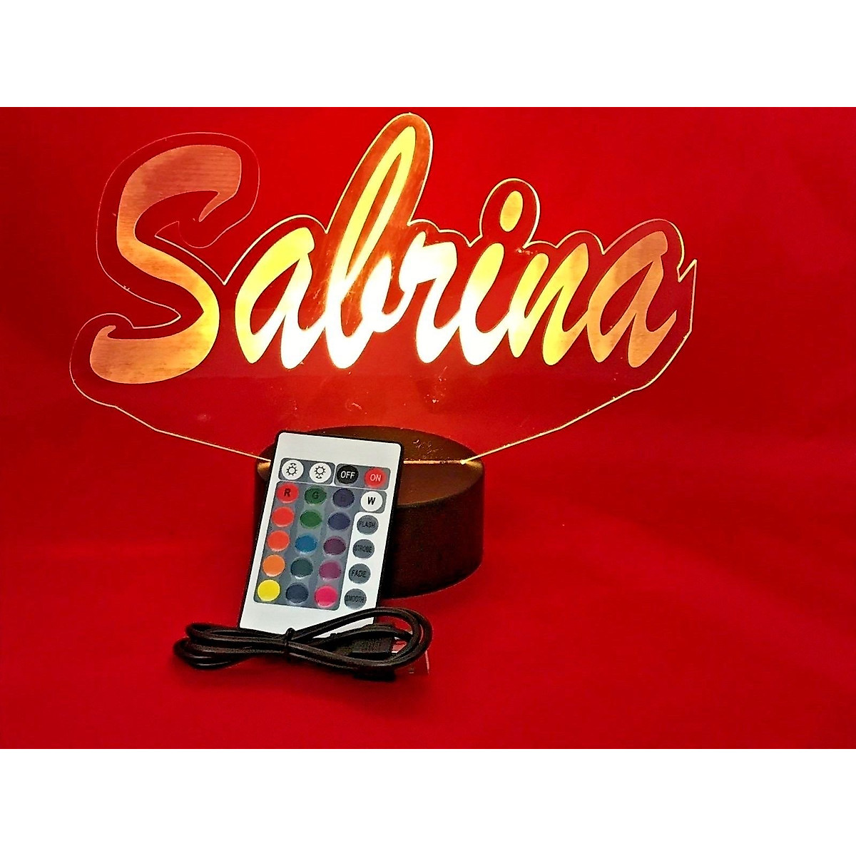 Name Light Up Lamp Any Name Shape Lamp LED Personalized Create Your Own Name In Script Cursive Table Lamp LED, Our Newest Feature - It's WOW, With Remote 16 Color Options, Dimmer, Free Engraving