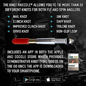 KNOT KNEEDLE - Designed to Tie Your Knots with Ease and Keep You Fishing Longer (2-Pack W/Zingers)