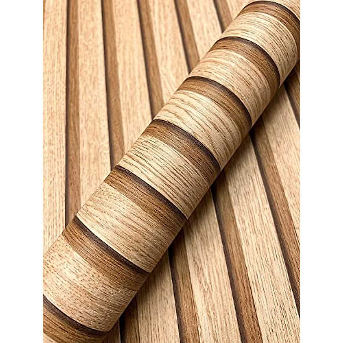 NEWROOM Wallpaper Non Woven - Paste The Wall Product - Easy to Remove - Brown Wood Panels - 21" x 32.97 ft (57.5 sq. ft) - Made in Germany