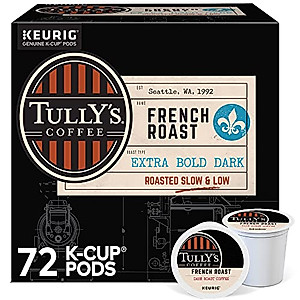 Tully's Coffee French Roast Keurig Single-Serve K-Cup Pods, Dark Roast Coffee, 12 Count