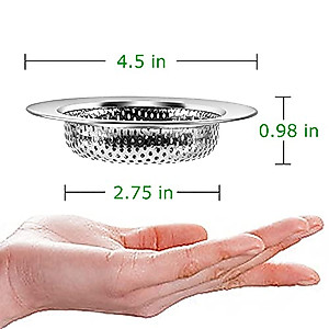 4.5 inch Stainless Steel Kitchen Sink Strainer