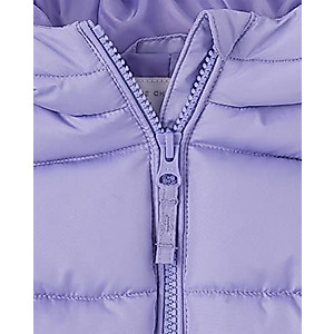 The Children's Place baby girls And Toddler Medium Weight Puffer Jacket, Wind-resistant, Water-resistant Jacket, Lavender, 3T US