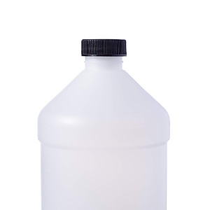Consolidated Plastics Modern Round Bottle with Cap, HDPE, 32 oz, 12 Piece