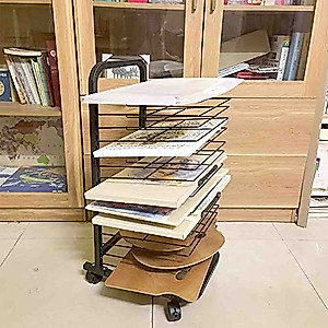 Art Drying Rack, Foldable Floor-Standing Easel, Wire Mesh 8KA3 Oil Painting Panel Display Rack, Suitable for Art School Creative Studio