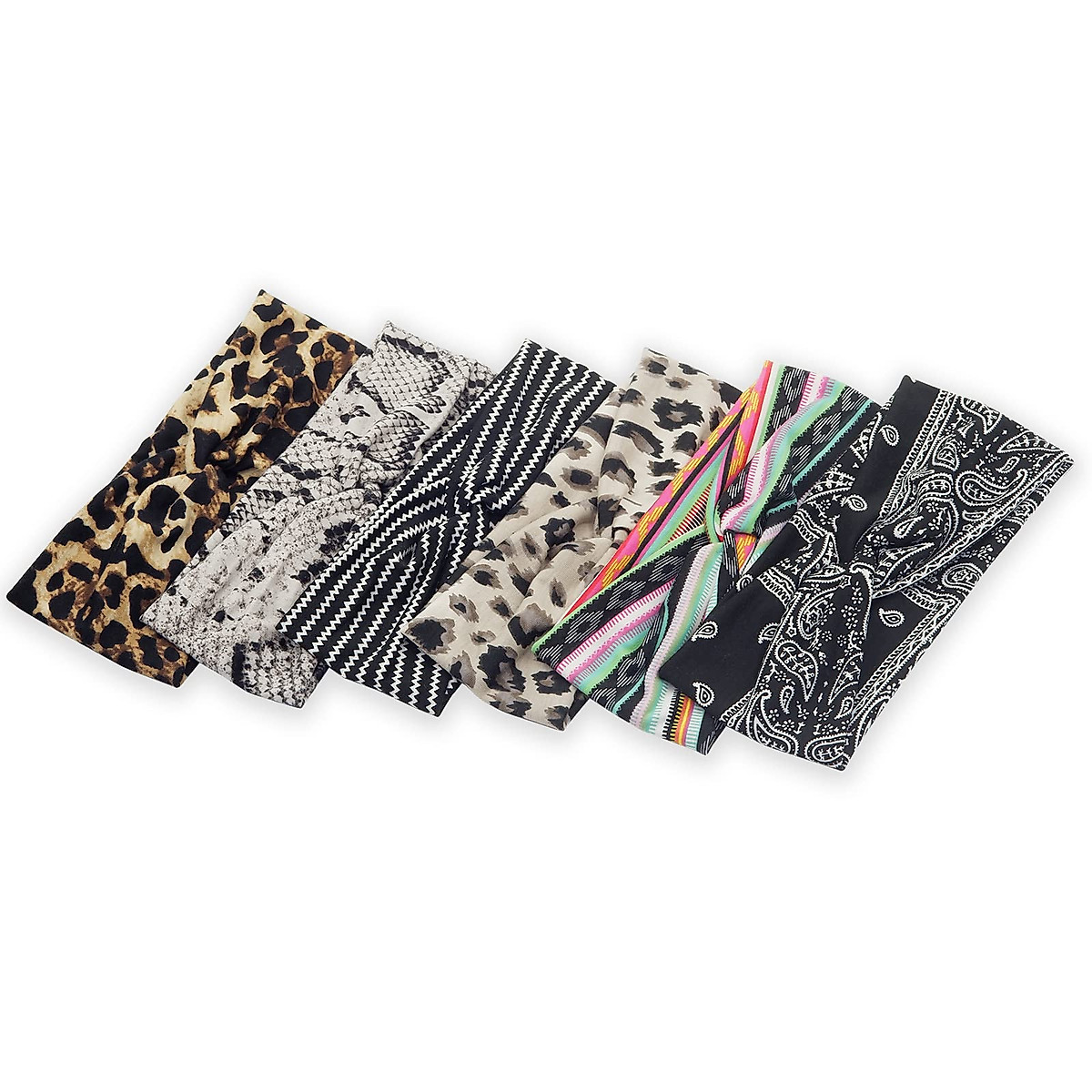 MISUPORVE Cheetah Headbands for Women Elastic Non Slip Wide Workout Headband Breathable Cloth Head Bands leopard print Hairbands for Women's Hair Accessories