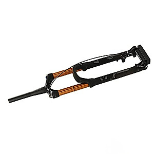 Jopwkuin Bike Suspension Fork, Remote Lockout Sturdy Stiffness 27.5in 175mm Mountain Bike Front Fork Good Locking Control for Maintain