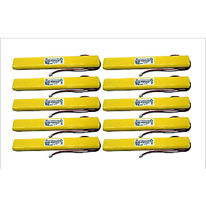 10PC Lithonia BBAT0043A,UNITECH BBAT0043A,LITHONIA ELB-B003.ELB-004 Replacement Battery Emergency Light 9.6V 1.1Ah NiCD