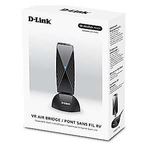 D-Link VR Air Bridge for Meta Quest 2/3/Pro - Dedicated WiFi 6 Connection Between Quest VR Headset and Gaming PC - Wire-Free/LAG-Free PCVR Gameplay - Official Made for Meta Accessory (DWA-F18)