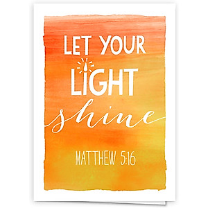Religious Encouragement Note Card Pack / 25 Bible Verse Cards / 5 Vibrant Watercolor Designs / 3 1/2" x 4 7/8" Christian Greeting Cards