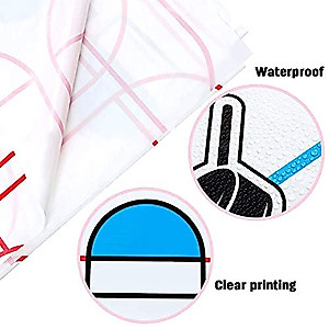 Boao Hockey Tablecloth Ice Hockey Field Table Cover Plastic Tablecloth Dining Room Kitchen Rectangular Table Cover for Patio Picnic Camping Spring Summer Sport Events 54 x 96 Inch, 100g, White(3 Pcs)