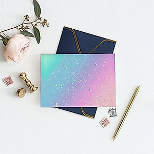 PAILON rainbow background Thank You Cards With Envelopes, Blank Greeting Note Cards With Envelopes Blank Inside, Funny Birthday Cards For Women Men, Thank You Card For Wedding Business,Graduation