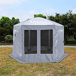 MASTERCANOPY Escape Shelter Side Panel with Window (12x12,Grayish White)