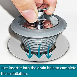 Upgrade Bathtub Drain Stopper, Tub Stopper, Bathtub Drain Plug, Universal Bathroom Sink Stopper, Bath Tub Stopper, Drain Cover Shower Accessories Replacement Jets Faucet Home Topper(Patent Pending)