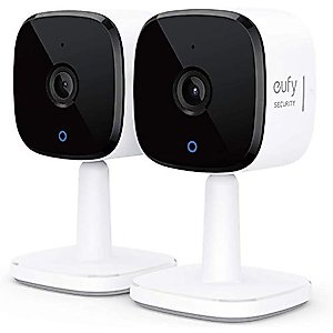 eufy Security Solo IndoorCam C24 2-Cam Kit, 2K Security Indoor Camera, Plug-in Camera with Wi-Fi, Human and Pet AI, Works with Voice Assistants, Night Vision, Two-Way Audio, Homebase not Compatible