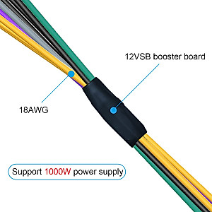 DKARDU 24 Pin to 8 Pin ATX, PSU Power Supply Adapter Cable for DELL Optiplex Motherboards 3020 7020 9020 30cm 12-inch 18AWG