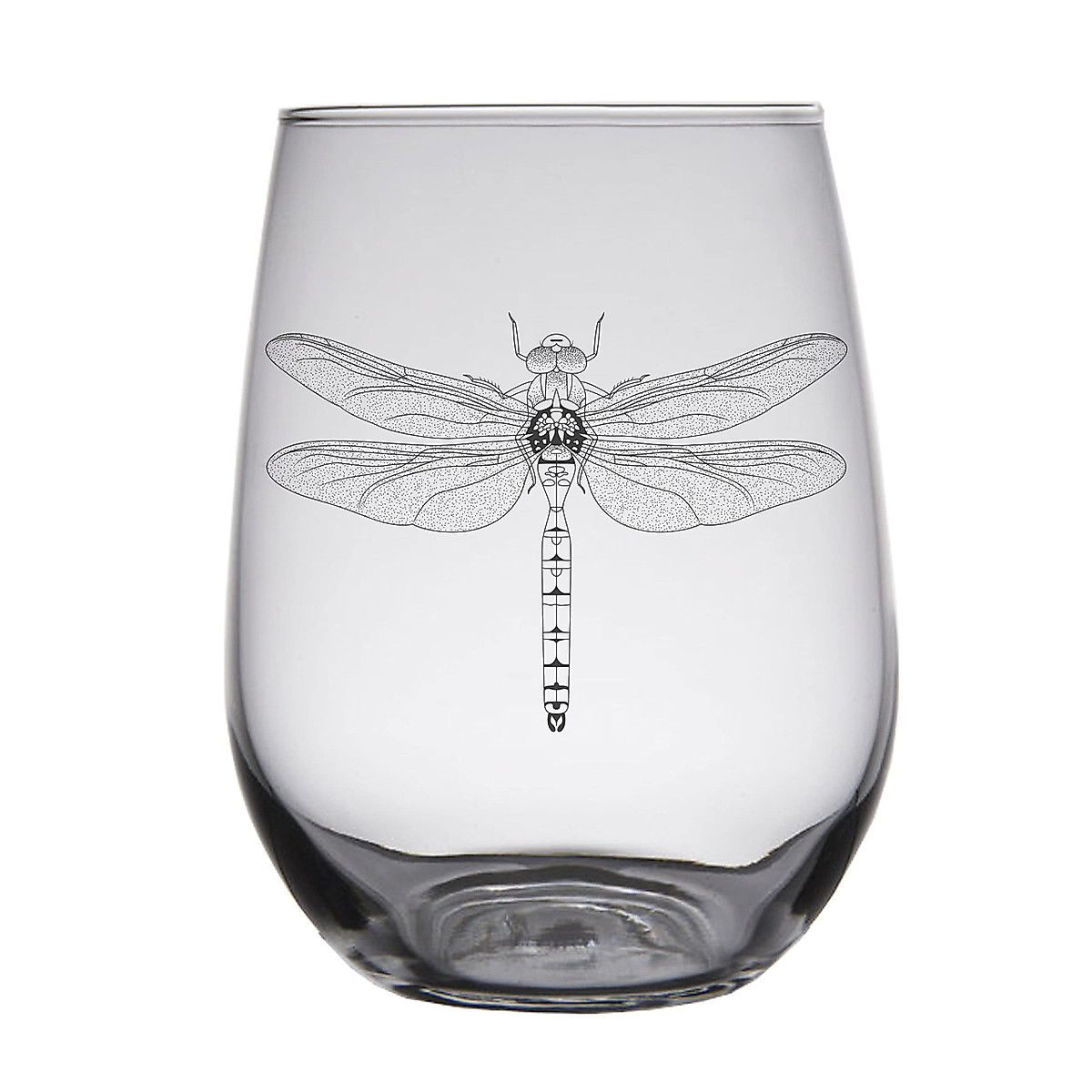 HullSpeed Designs Dragonfly Engraved Stemless Wine Glasses (set of 2)